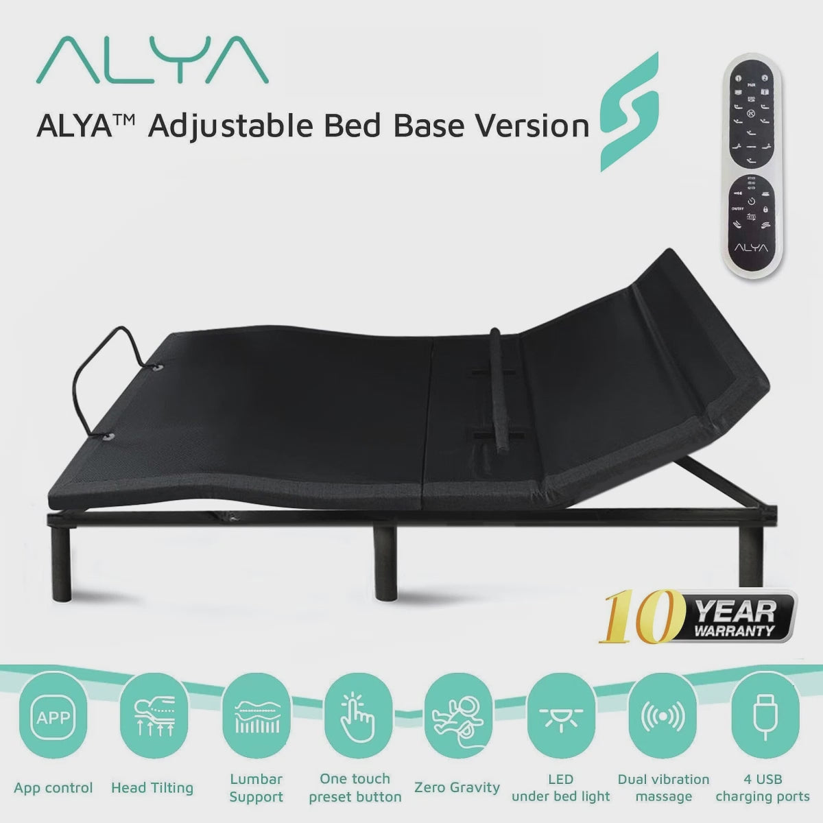 Alya Adjustable Bed Base ALYA-05 | Custom Sleep Position | Affairs.sg
