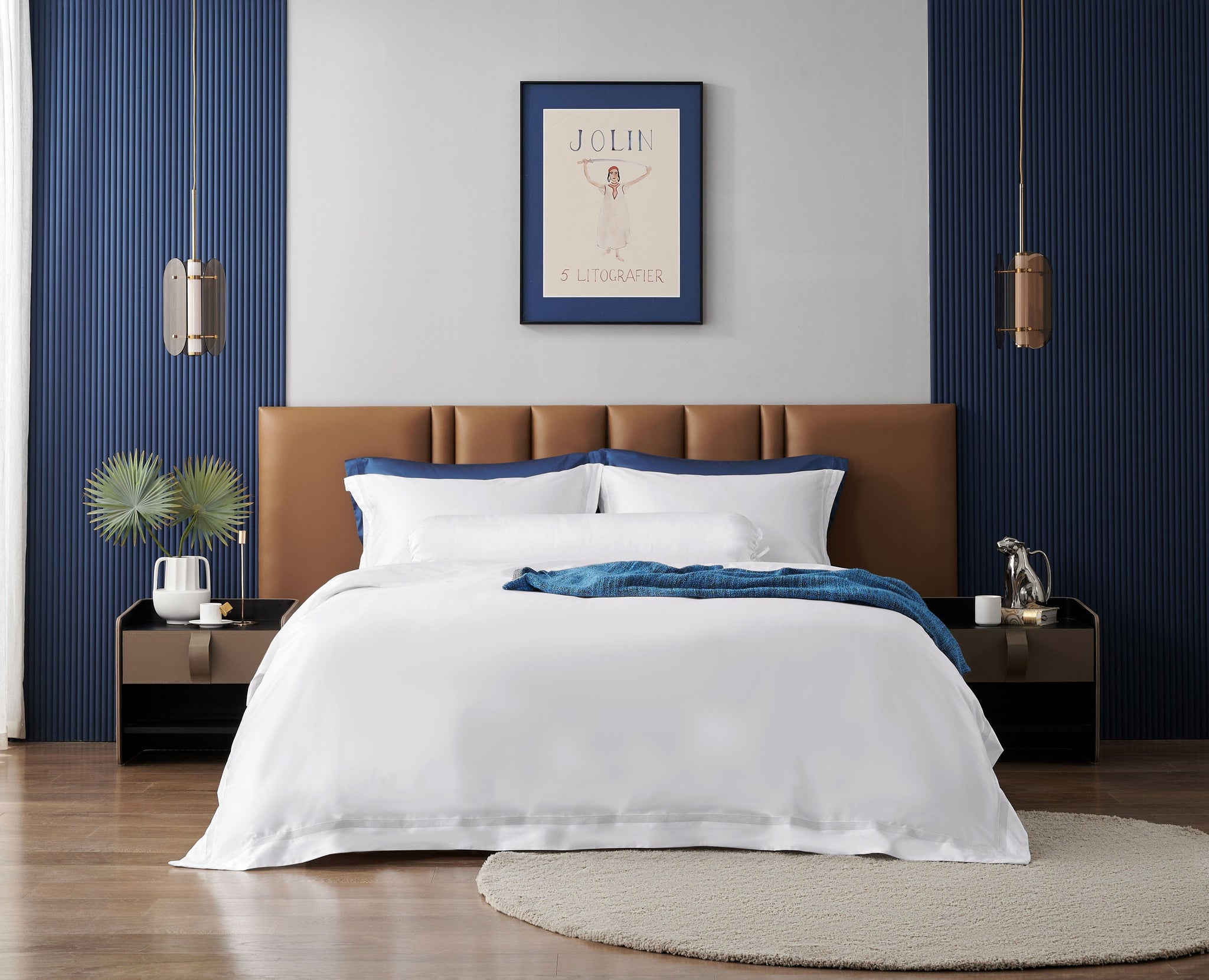 Hotelier Prestigio White Lilac Lace Trim Bed Set | Luxury | Affairs.sg